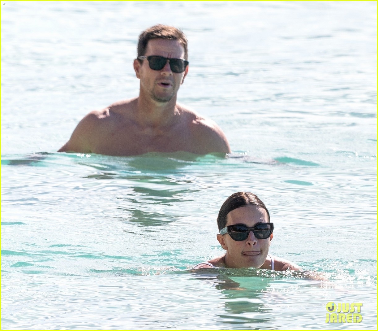 Mark Wahlberg & Wife Rhea Match in White Swimsuits for Another Barbados ...
