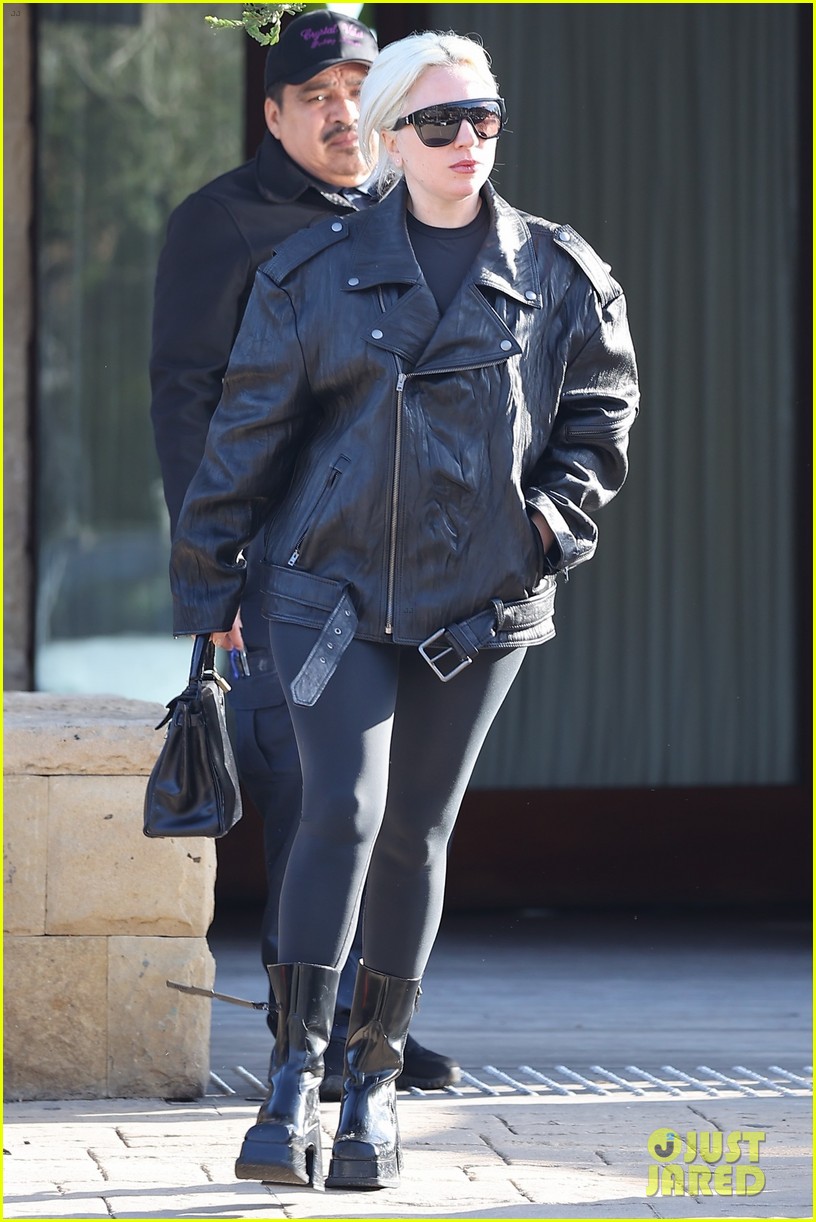 Lady Gaga Wears All Black Outfit While Shopping with Boyfriend Michael ...