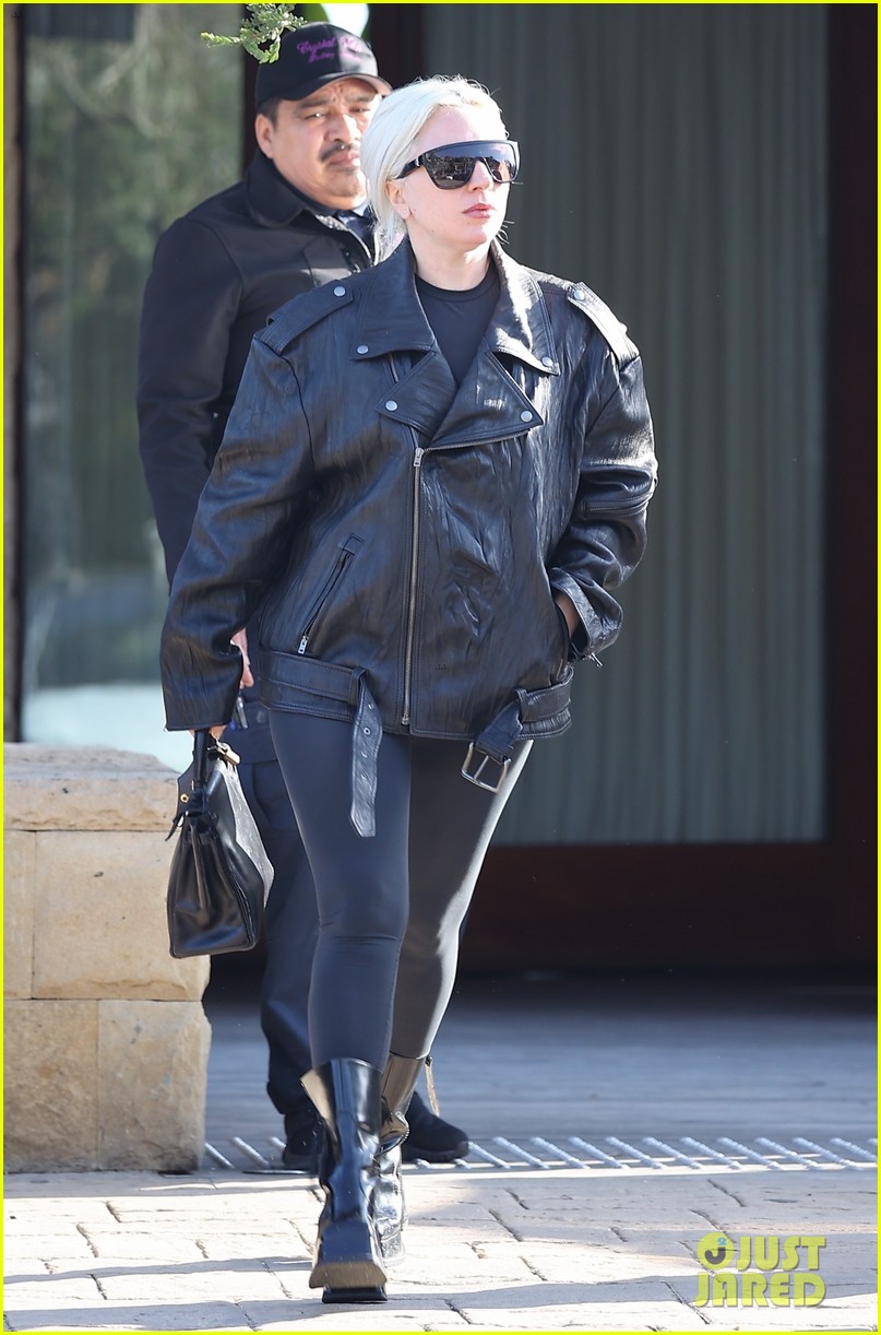 Lady Gaga Wears All Black Outfit While Shopping with Boyfriend Michael ...