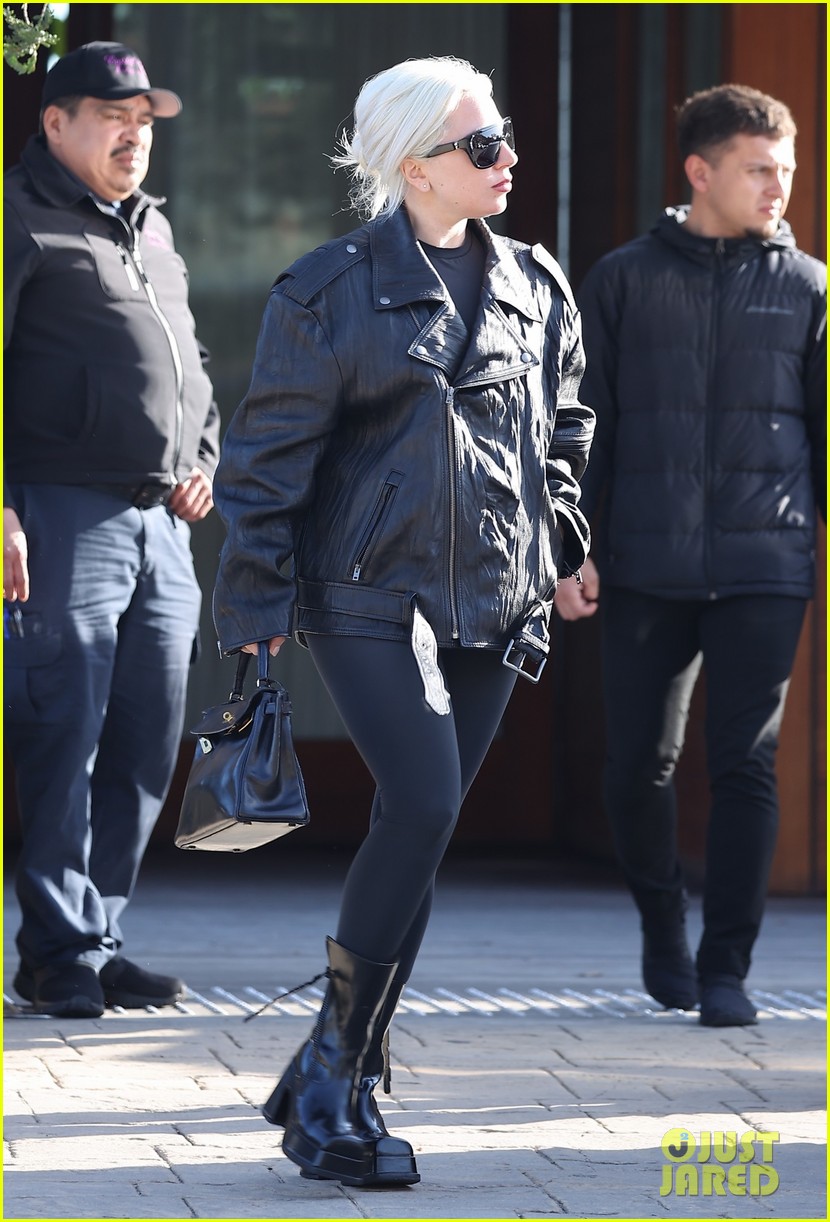 Lady Gaga Wears All Black Outfit While Shopping with Boyfriend Michael ...