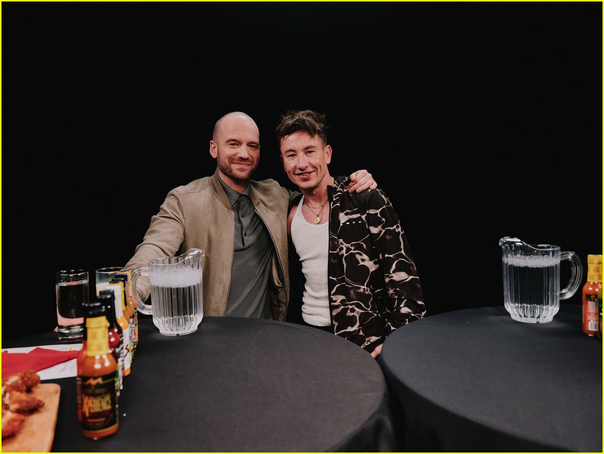 Barry Keoghan Takes Off His Shirt on 'Hot Ones,' Talks 'Saltburn' Grave ...