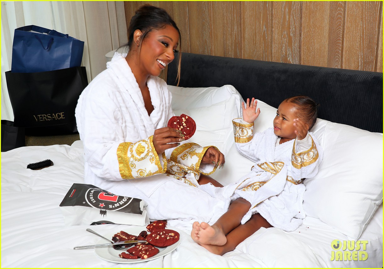 Victoria Monet & Daughter Hazel Jump for Joy on Grammys Morning in ...