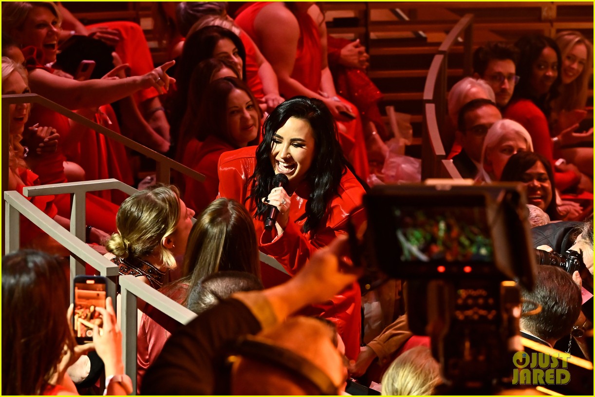 Demi Lovato Heats Up the Red Carpet & Stage During Red Dress Collection ...