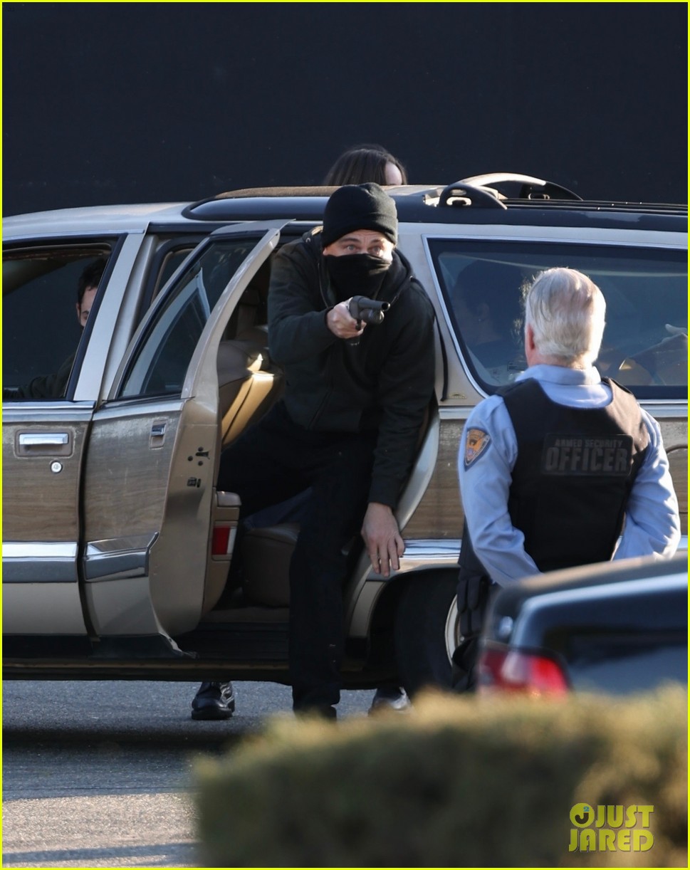 Leonardo DiCaprio & Teyana Taylor Film Robbery Scene for Paul Thomas ...