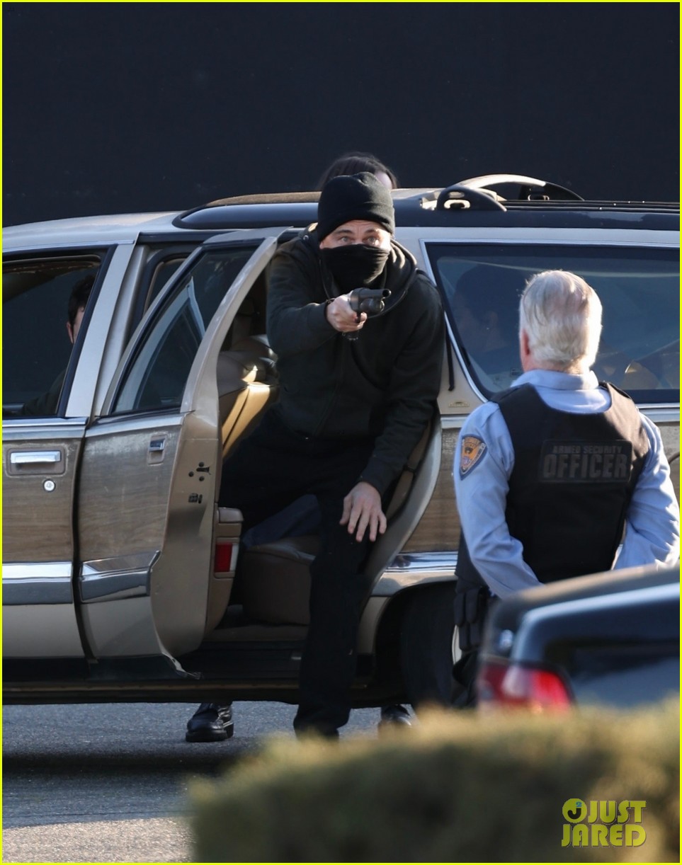 Leonardo DiCaprio & Teyana Taylor Film Robbery Scene for Paul Thomas ...