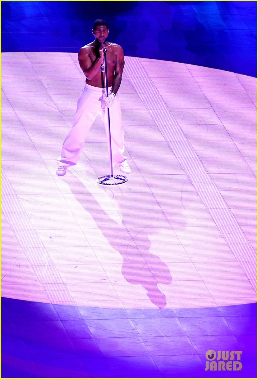Usher Goes Shirtless at Super Bowl 2024: See Every Photo & Video ...