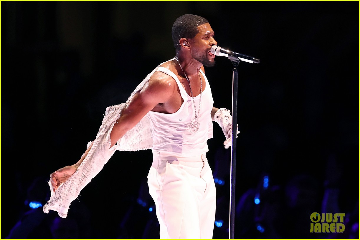 Usher Goes Shirtless at Super Bowl 2024: See Every Photo & Video ...