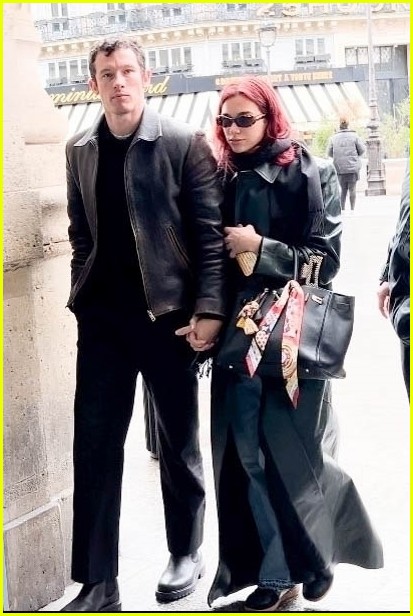 Dua Lipa & Callum Turner Hold Hands While Catching a Train from Paris ...
