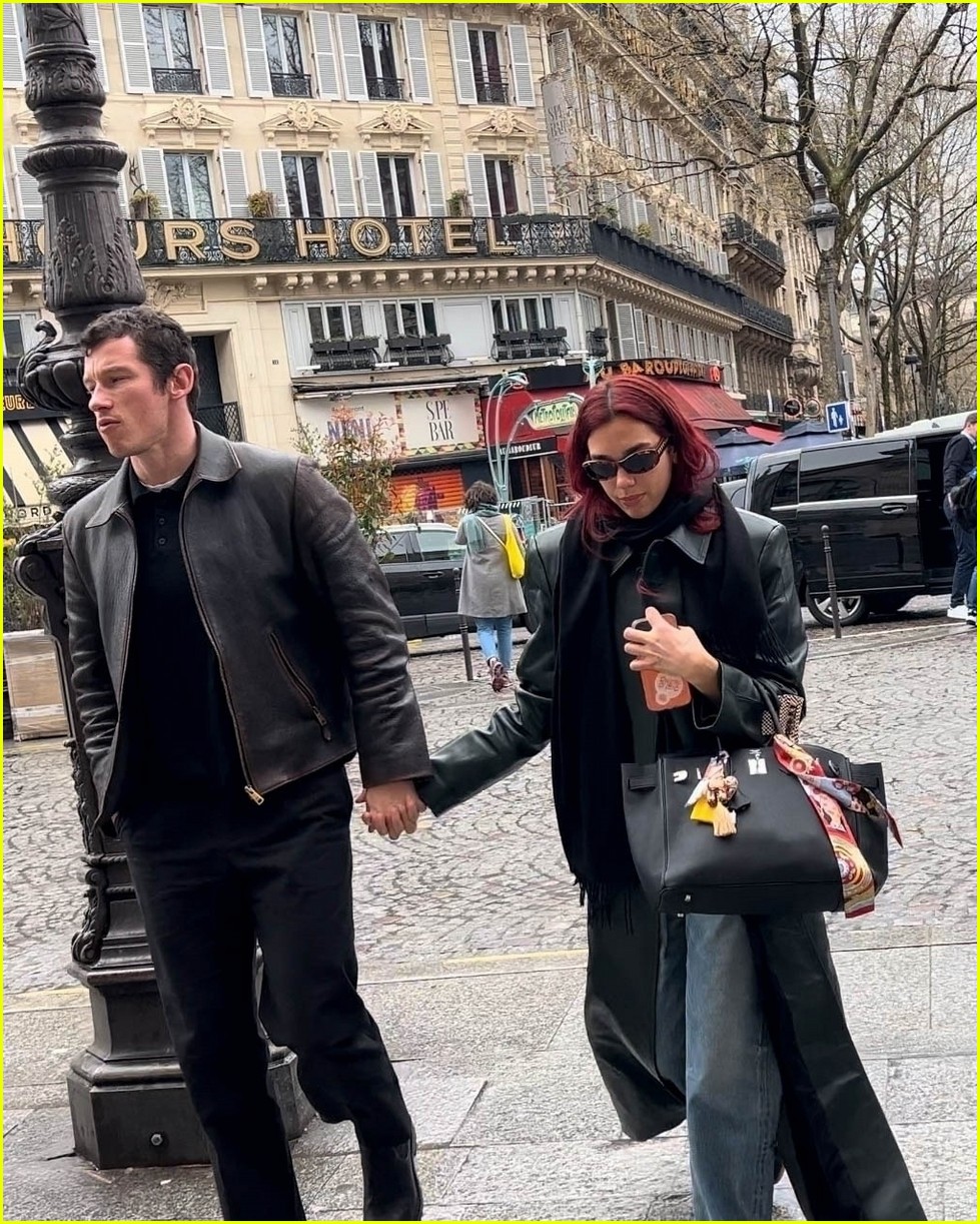 Dua Lipa & Callum Turner Hold Hands While Catching a Train from Paris ...