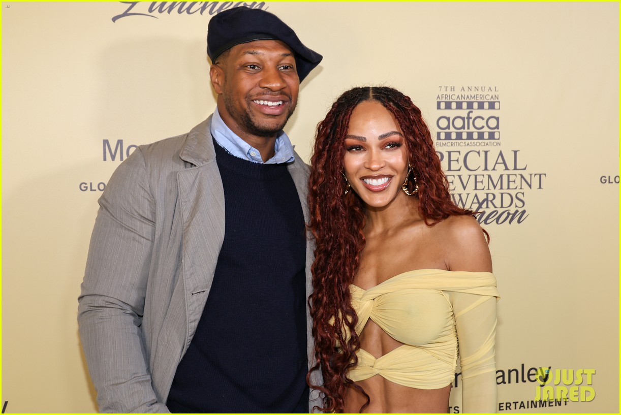 Jonathan Majors & Meagan Good Make Red Carpet Debut at AAFCA Honorees ...