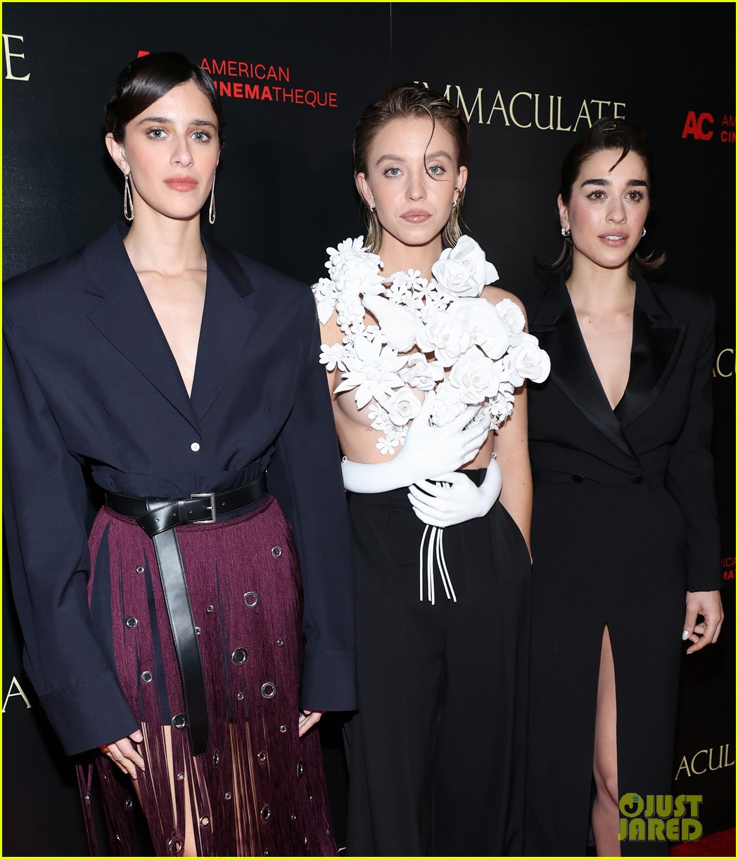 Sydney Sweeney Wears Elaborate Sculpted Top at 'Immaculate' Beyond Fest ...