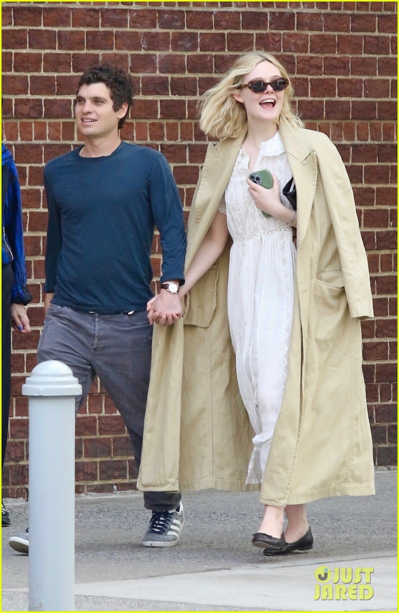 Elle Fanning Looks So Happy During Weekend Date with Boyfriend Gus ...