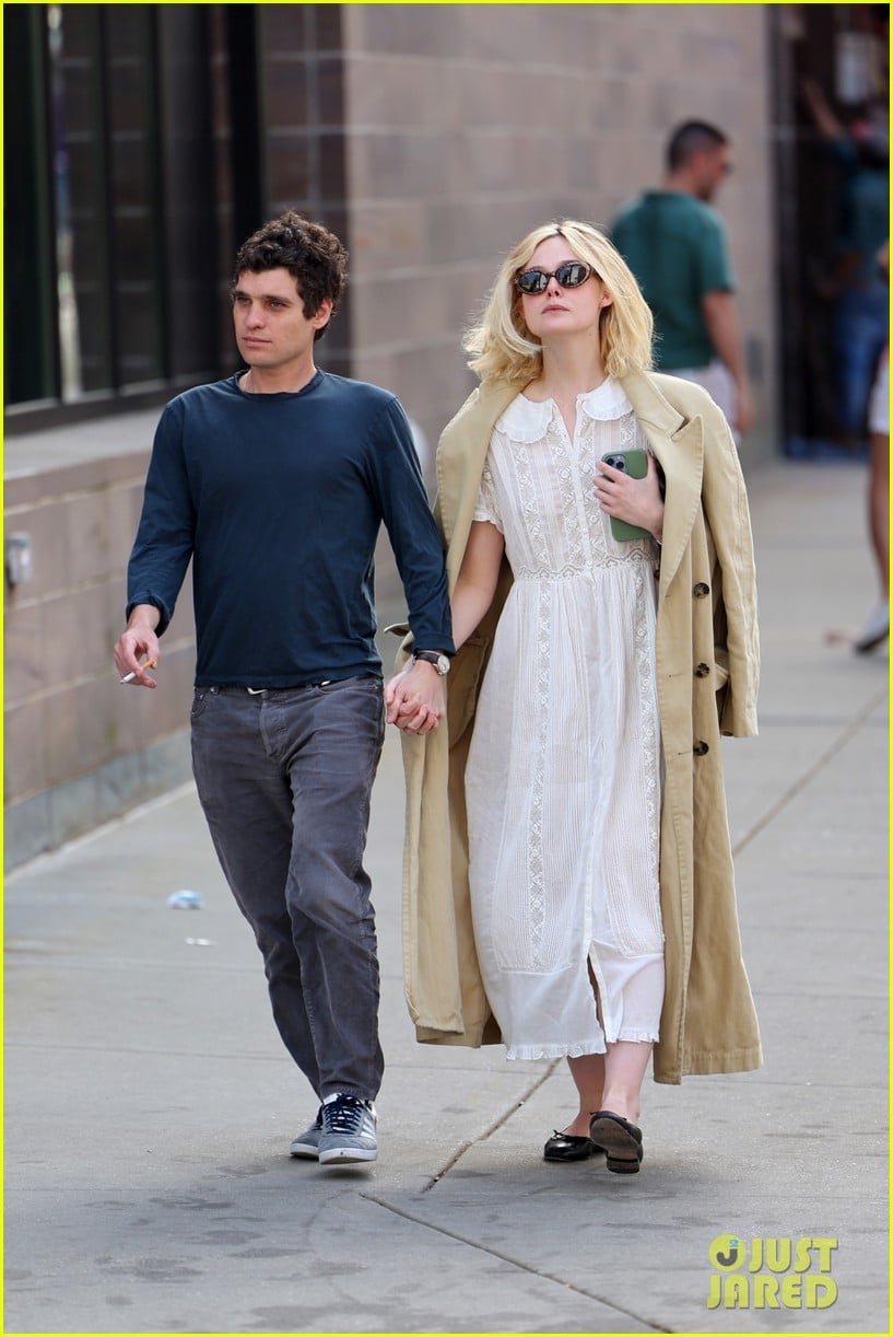 Elle Fanning Looks So Happy During Weekend Date with Boyfriend Gus ...