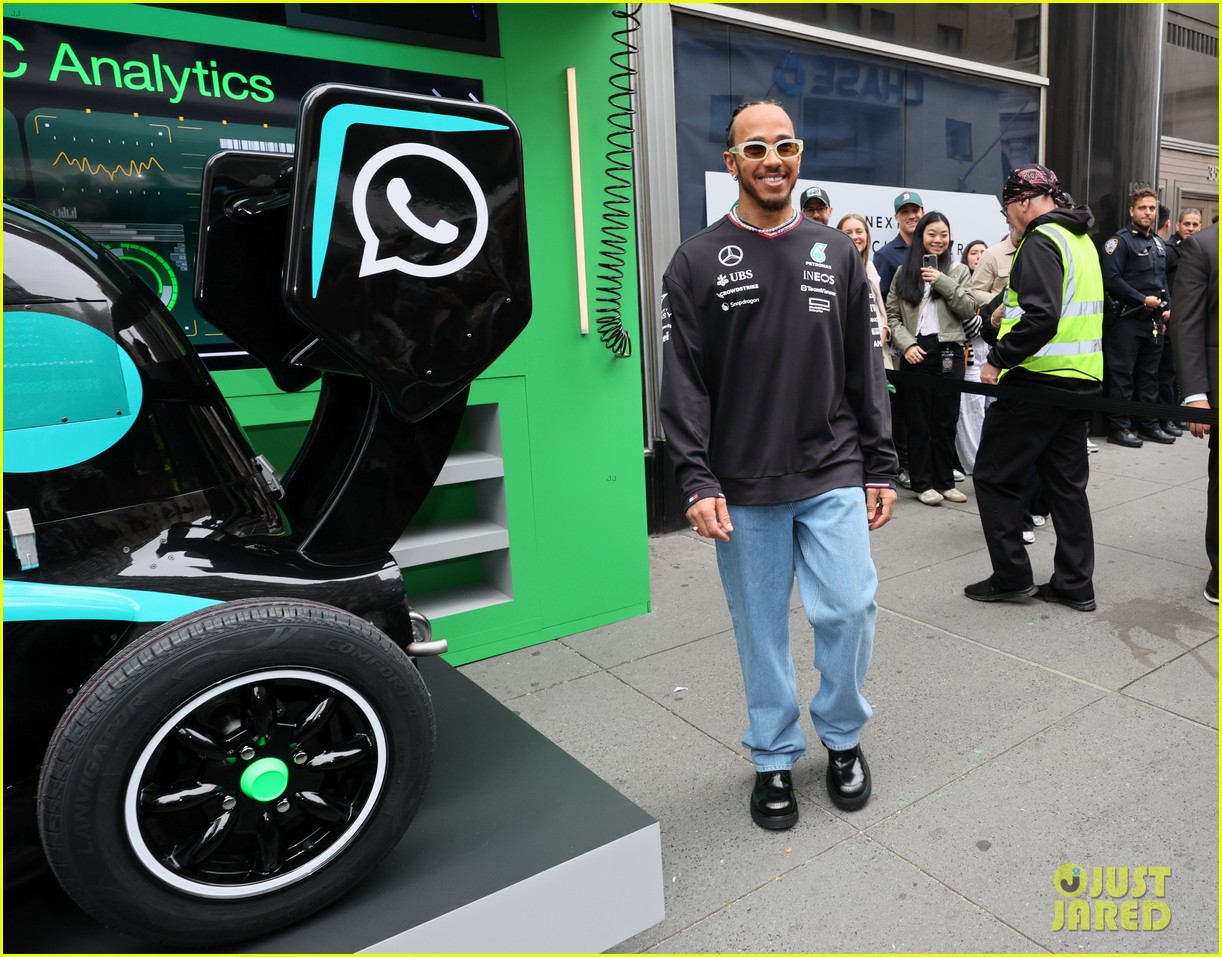 Lewis Hamilton Launches New Whatsapp Mercedes F1 Emoji In NYC Alongside ...