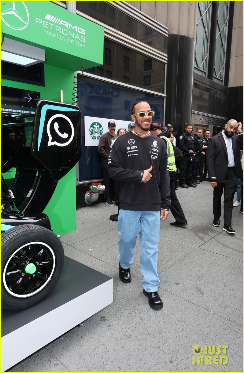 Lewis Hamilton Launches New Whatsapp Mercedes F1 Emoji In NYC Alongside ...
