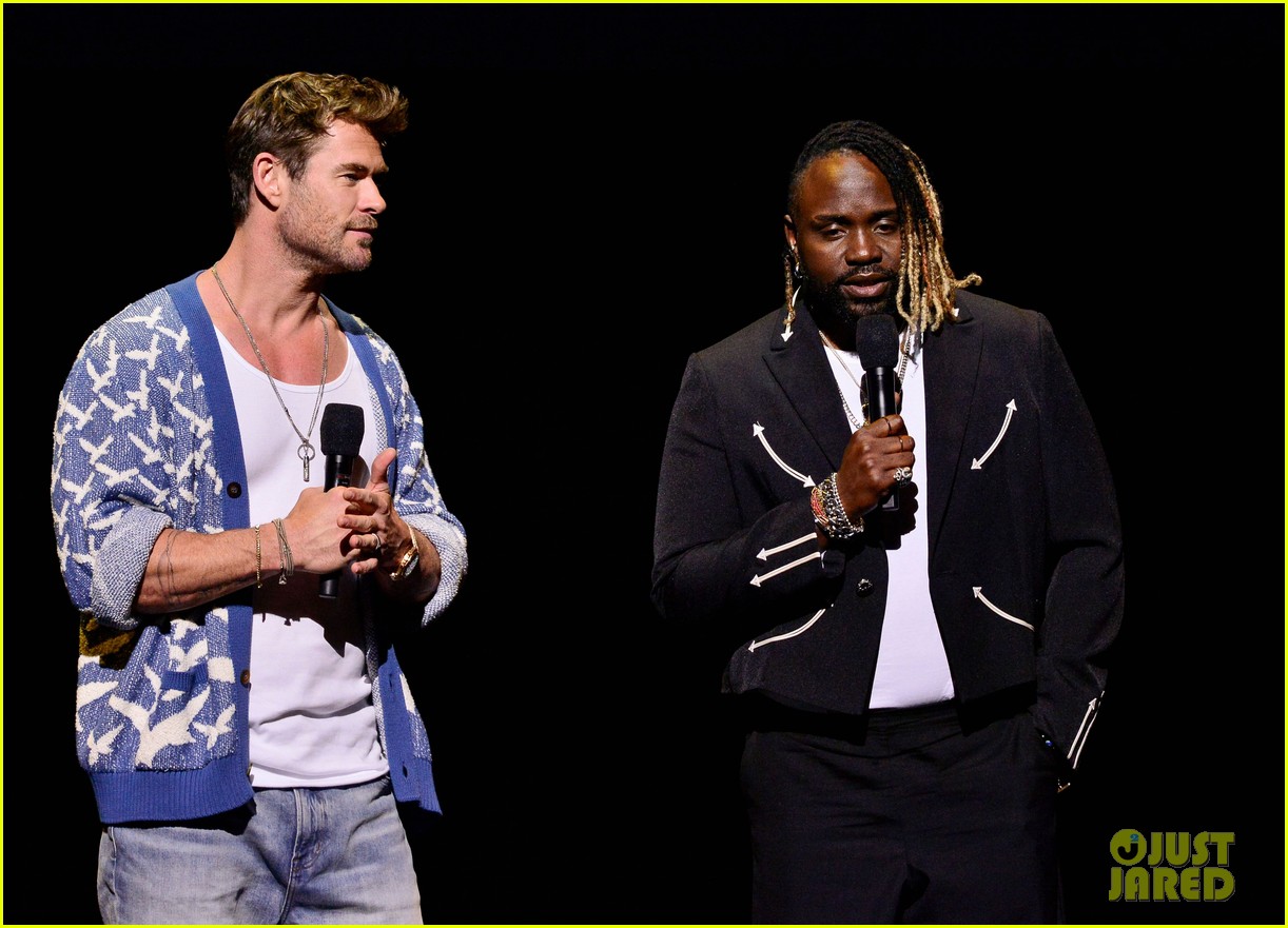 Chris Hemsworth Links Up With Marvel Stars Brian Tyree Henry & Lupita ...