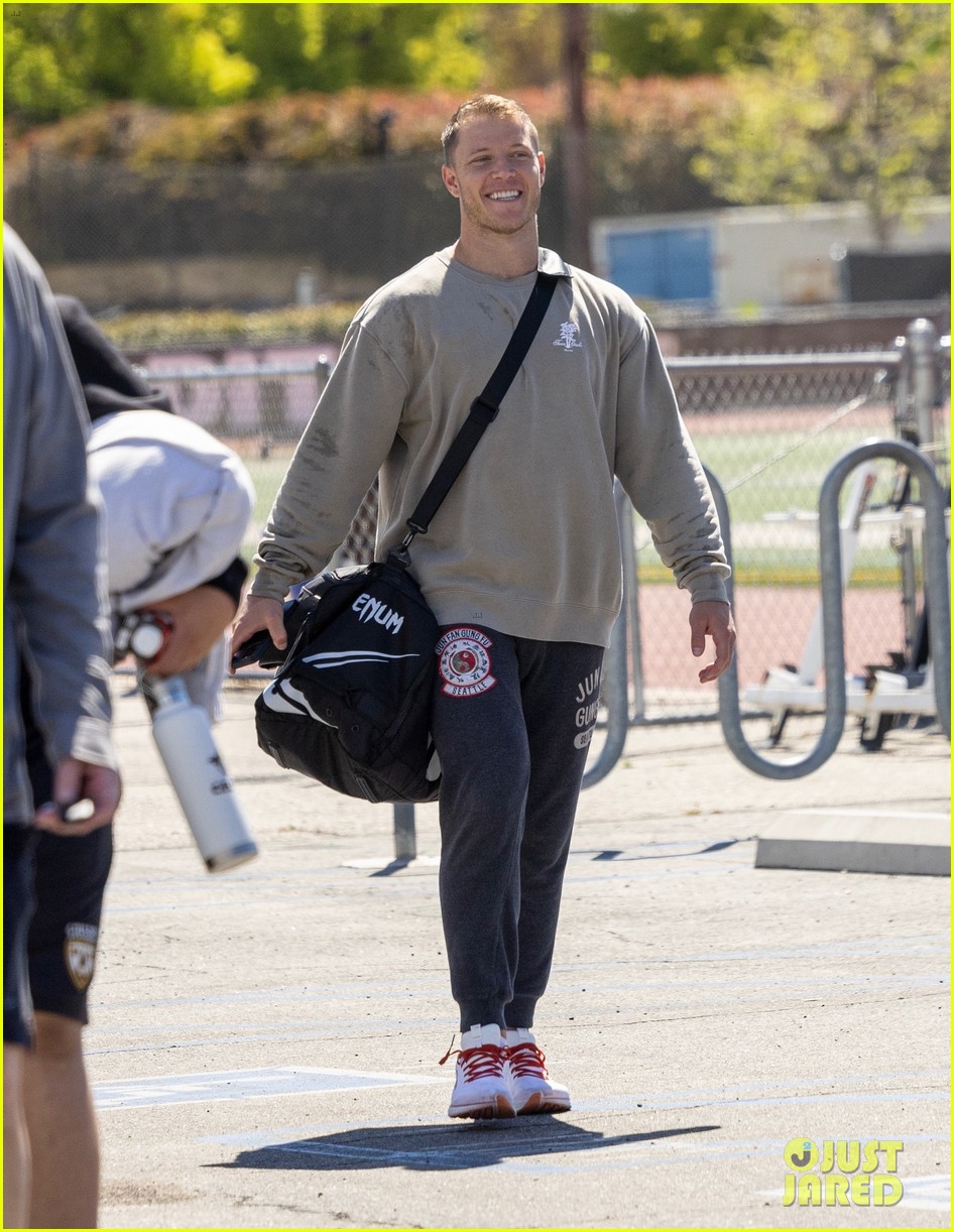 Christian McCaffrey Gets Hot & Sweaty During Outdoor Workout at L.A ...