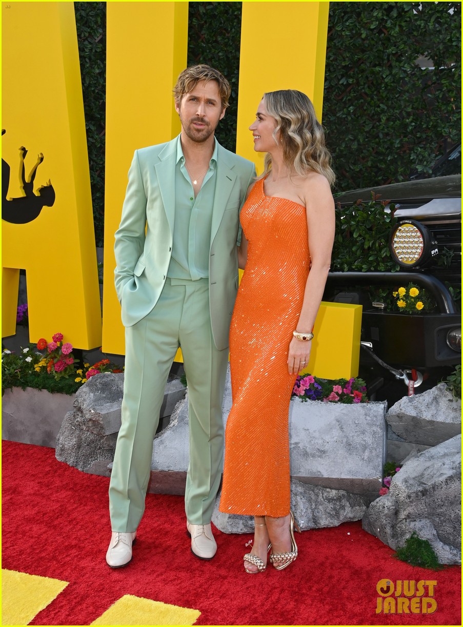 Emily Blunt Shimmers in Orange Dress at 'The Fall Guy' L.A. Premiere ...