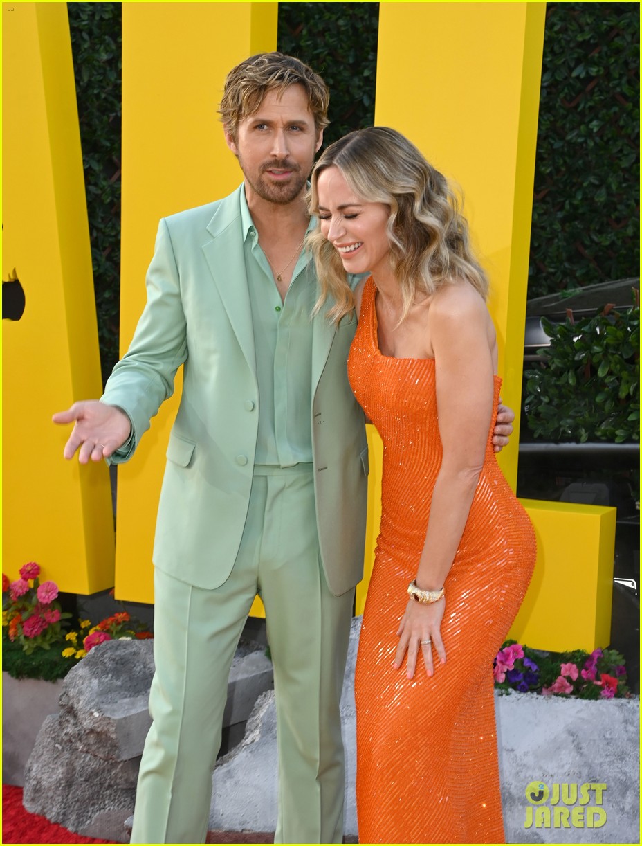 Emily Blunt Shimmers in Orange Dress at 'The Fall Guy' L.A. Premiere ...