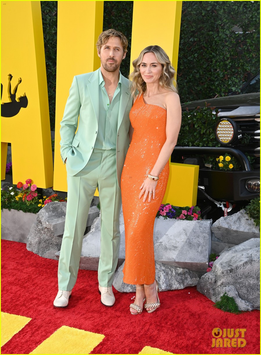 Emily Blunt Shimmers in Orange Dress at 'The Fall Guy' L.A. Premiere ...