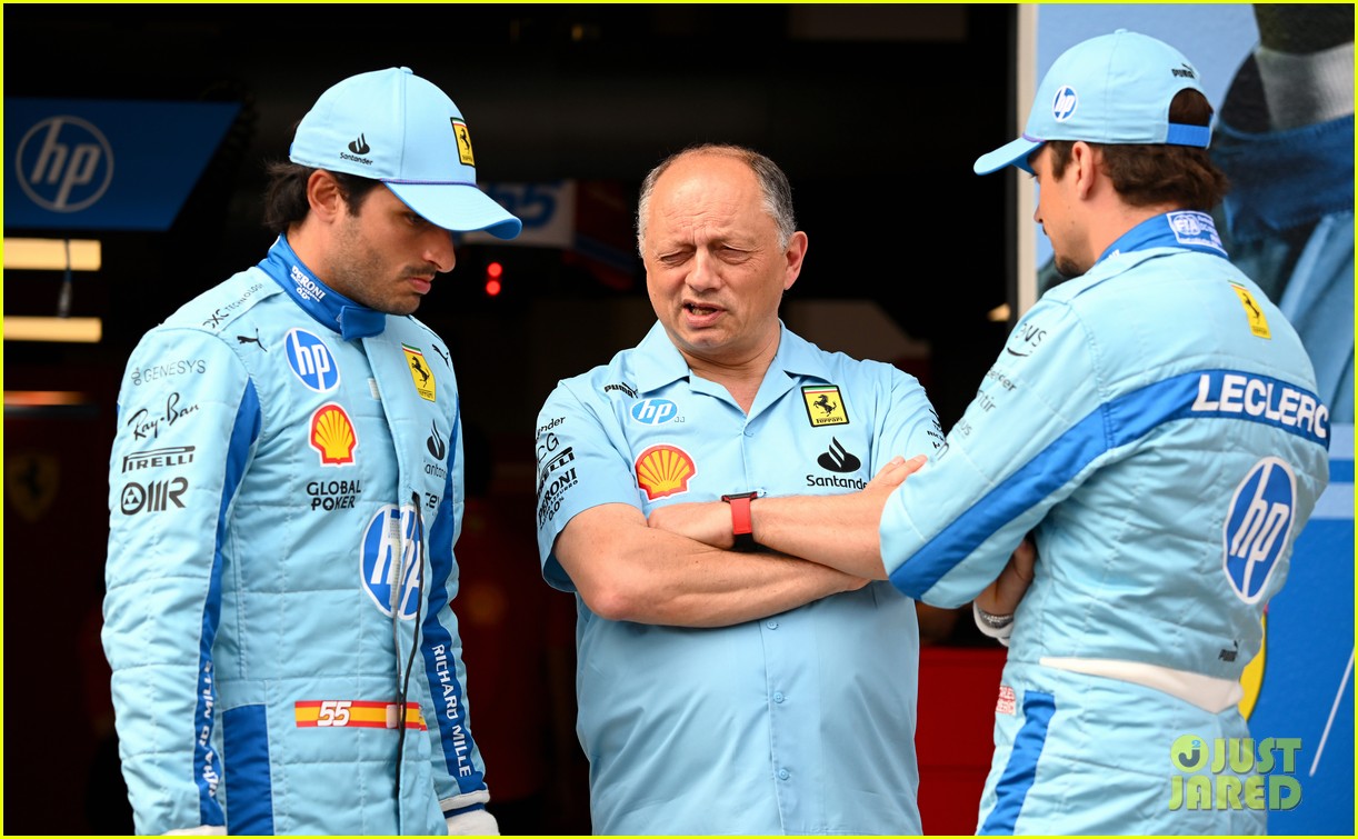 F1's Charles Leclerc & Carlos Sainz Show Off New Ferrari Car & Blue ...