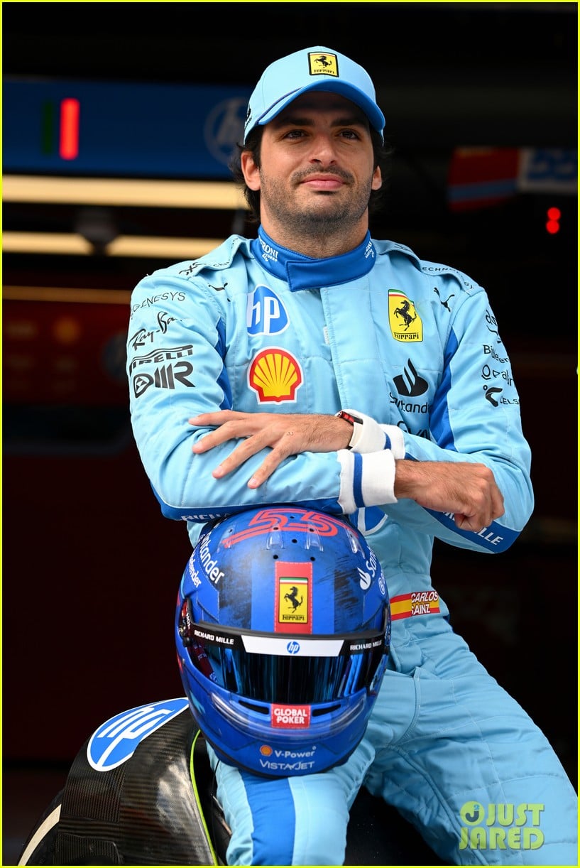 F1's Charles Leclerc & Carlos Sainz Show Off New Ferrari Car & Blue ...