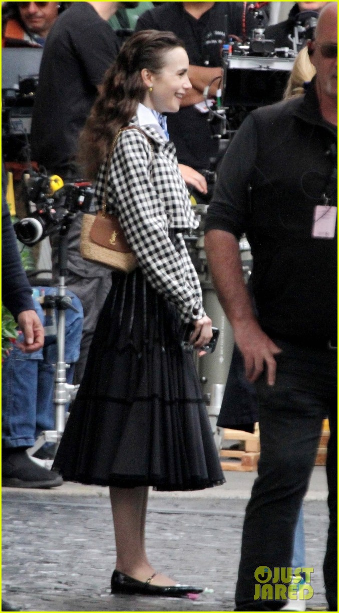 Lily Collins & Eugenio Franceschini Continue Filming Scenes for 'Emily ...
