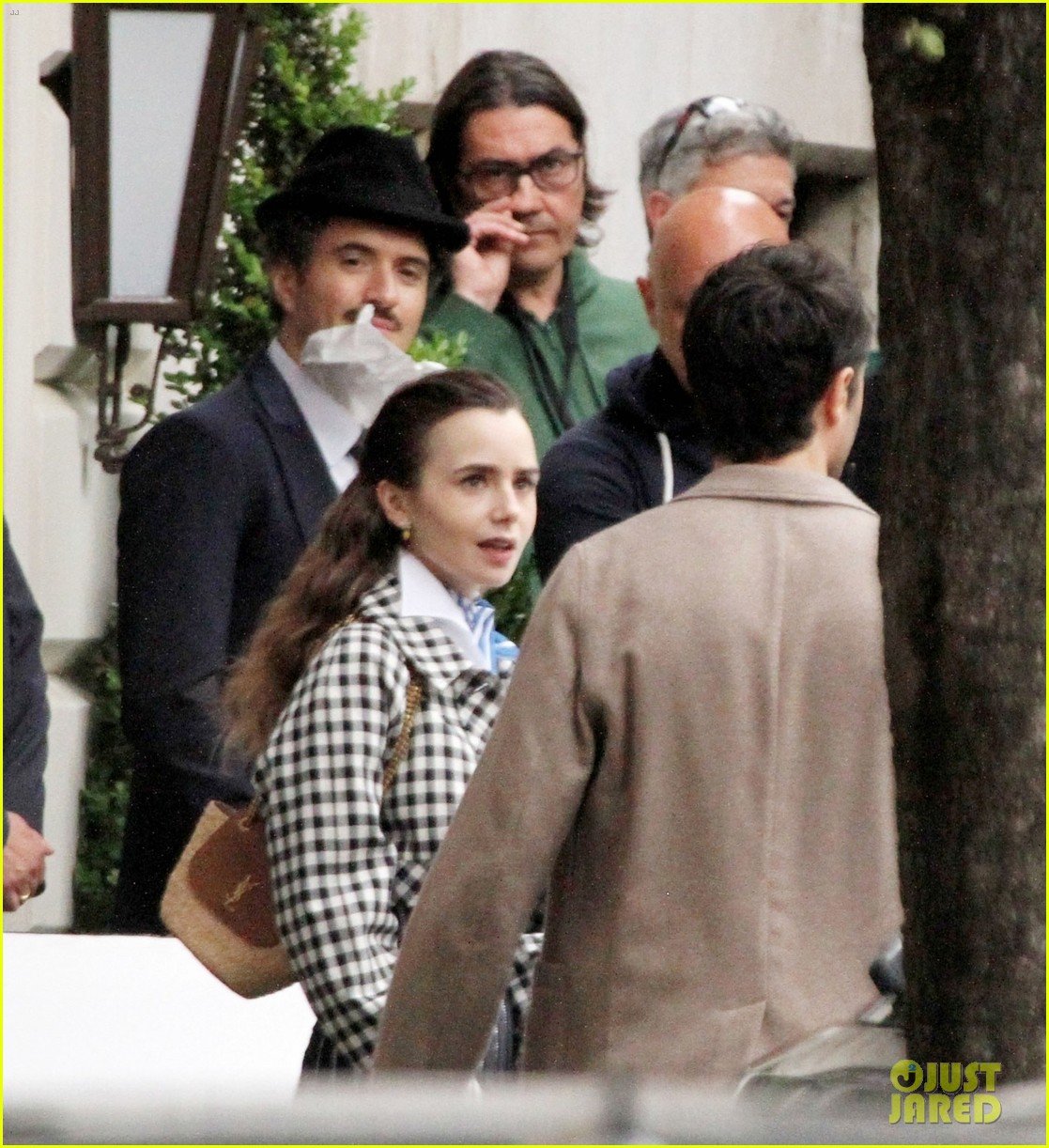 Lily Collins & Eugenio Franceschini Continue Filming Scenes for 'Emily ...