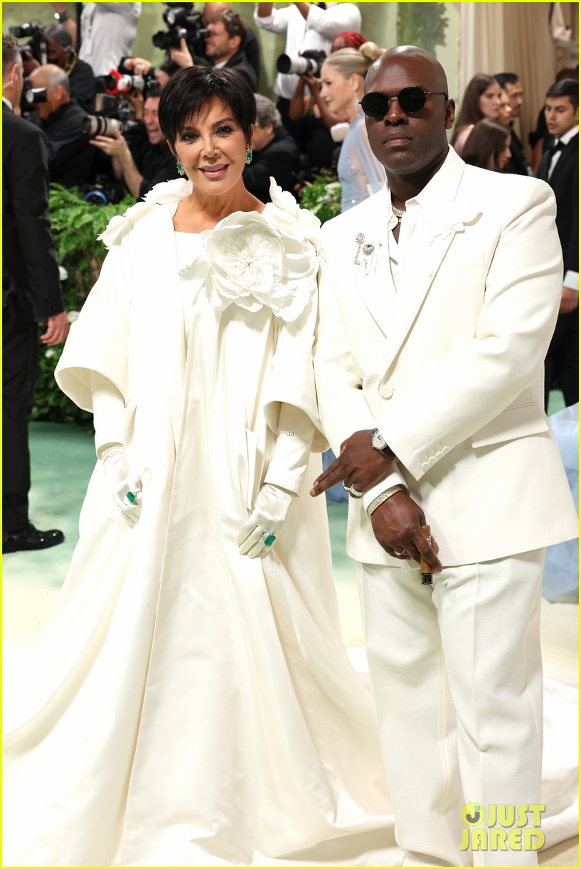 Kris Jenner & Longtime Boyfriend Corey Gamble Match in White at Met ...