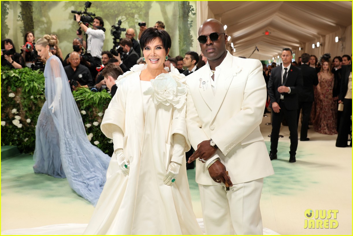 Kris Jenner & Longtime Boyfriend Corey Gamble Match in White at Met ...