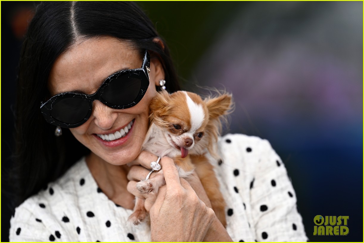 Demi Moore's Tiny Pup Pilaf Steals the Show at 'The Substance' Photo ...
