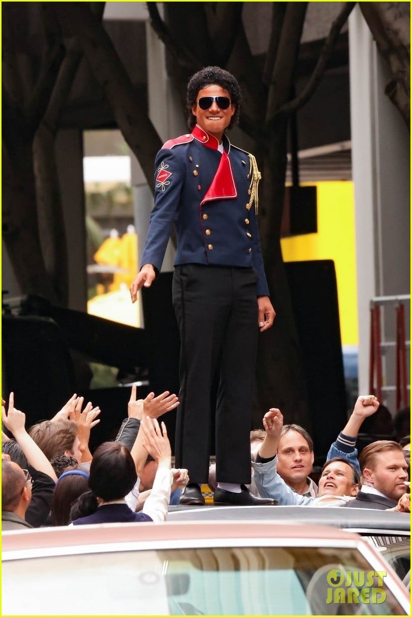 Jaafar Jackson Embodies Uncle Michael Jackson, Climbs On Top of Car ...