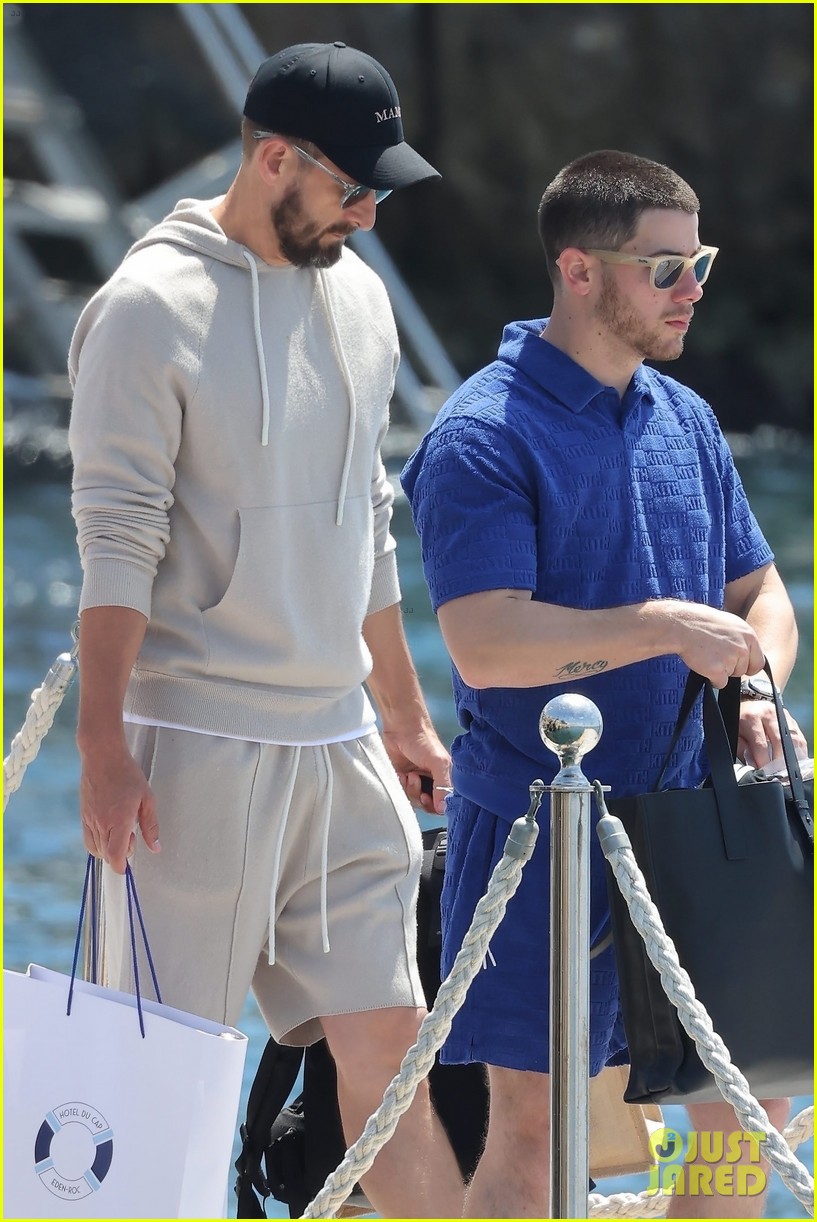 Joe & Nick Jonas Exit Their Hotel After amfAR Gala Performances During ...