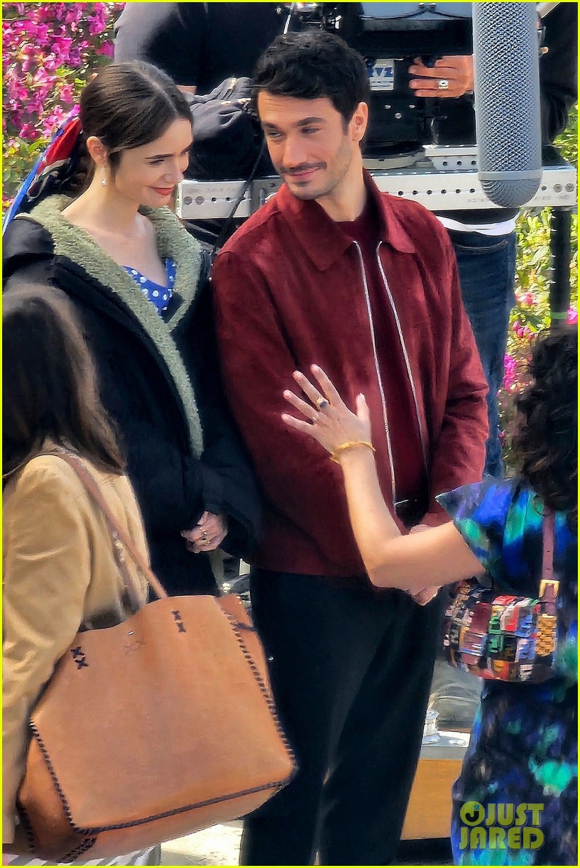 Lily Collins Films 'Emily in Paris' with Eugenio Franceschini, Her ...