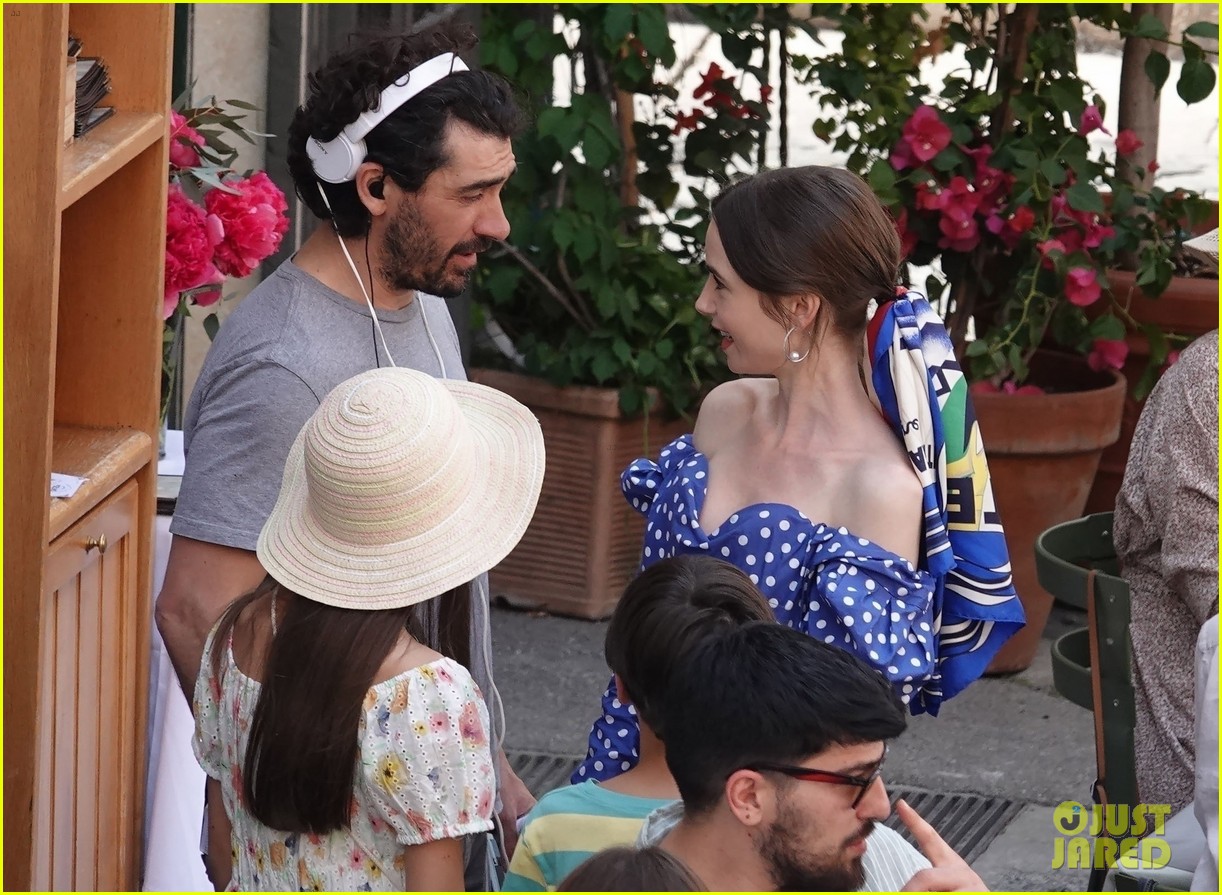 Lily Collins Films 'Emily in Paris' with Eugenio Franceschini, Her ...
