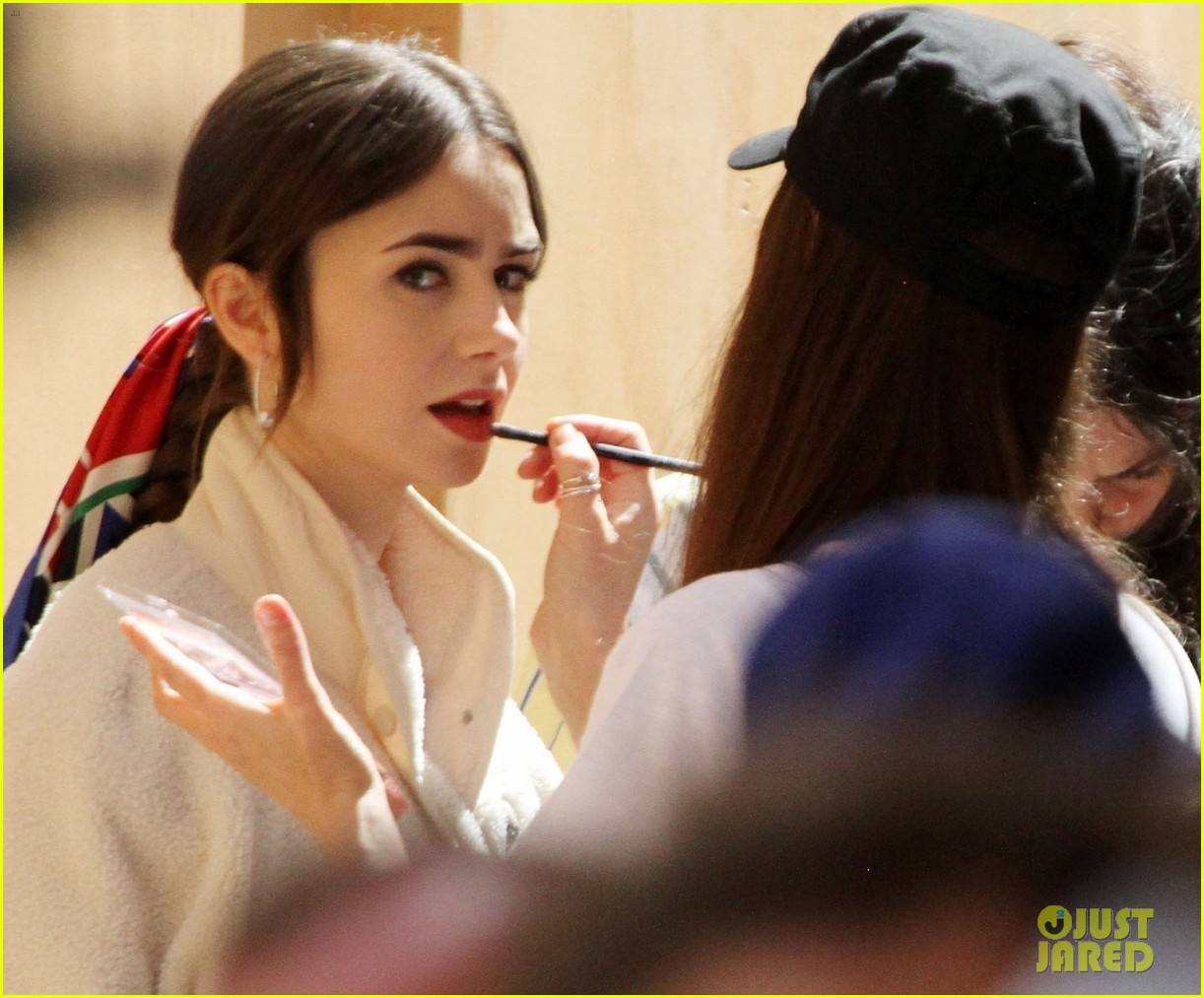 Lily Collins Films 'Emily in Paris' with Eugenio Franceschini, Her ...