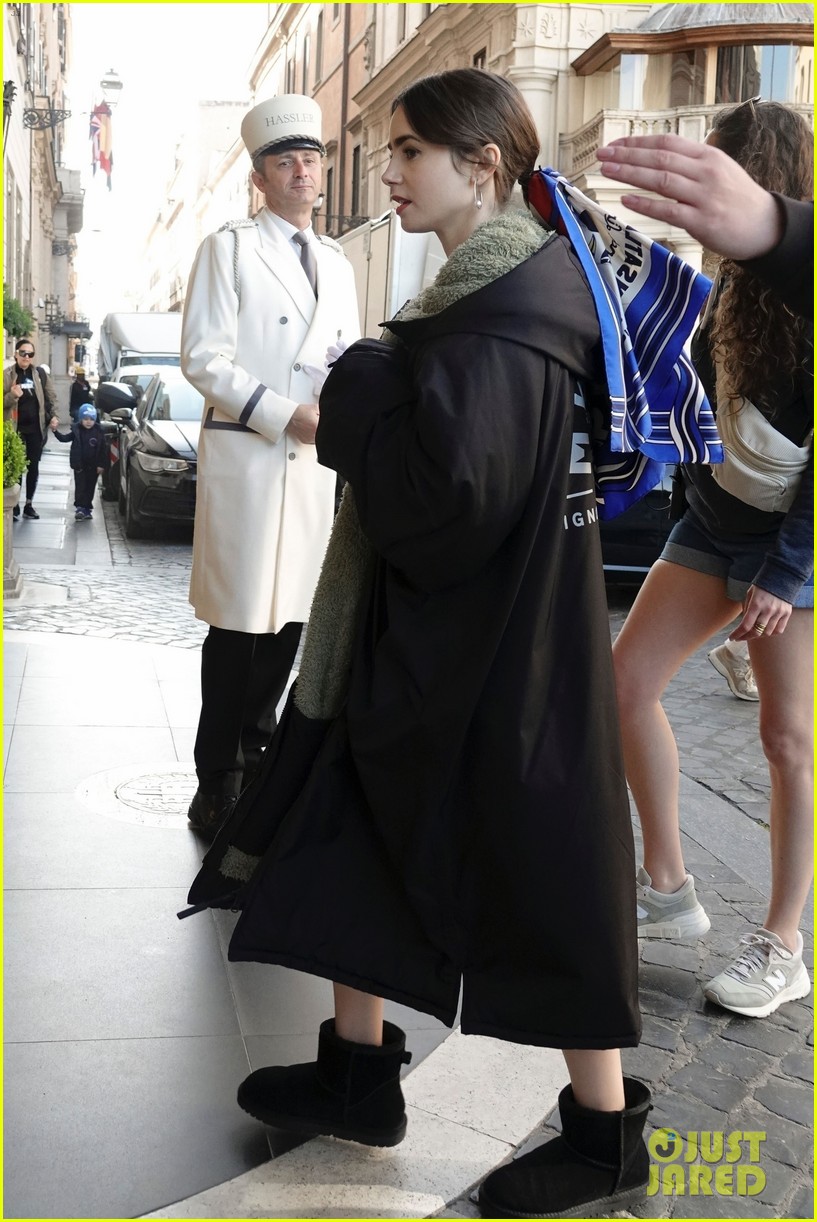 Lily Collins Films 'Emily in Paris' with Eugenio Franceschini, Her ...