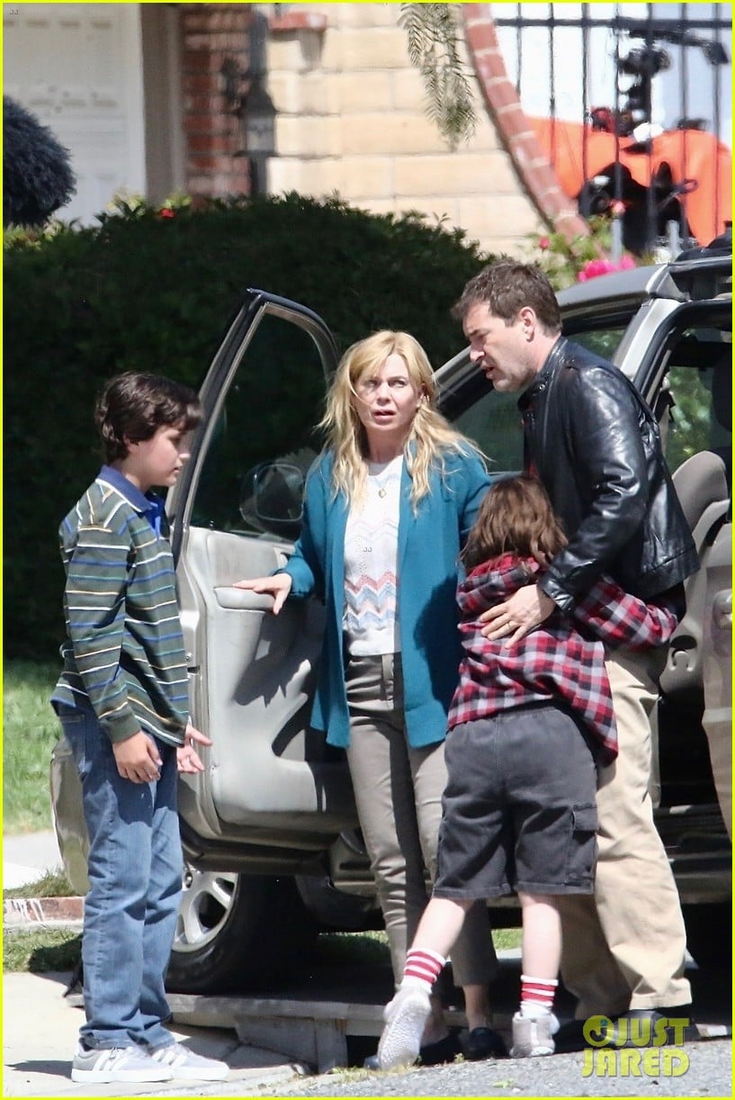 Ellen Pompeo & Mark Duplass Film Car Crash Scene for New Hulu Series ...