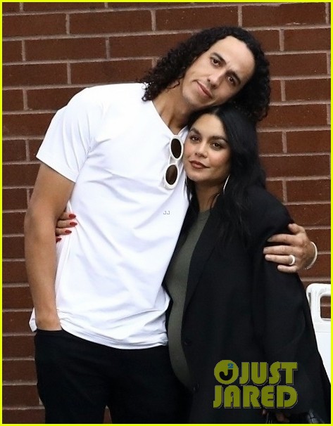 Pregnant Vanessa Hudgens Shares a Hug with Husband Cole Tucker During ...
