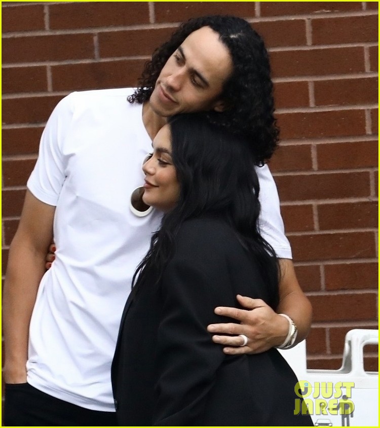 Pregnant Vanessa Hudgens Shares a Hug with Husband Cole Tucker During ...
