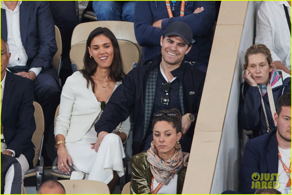 Paul Wesley Spotted on French Open Tennis Dates with Girlfriend Natalie ...