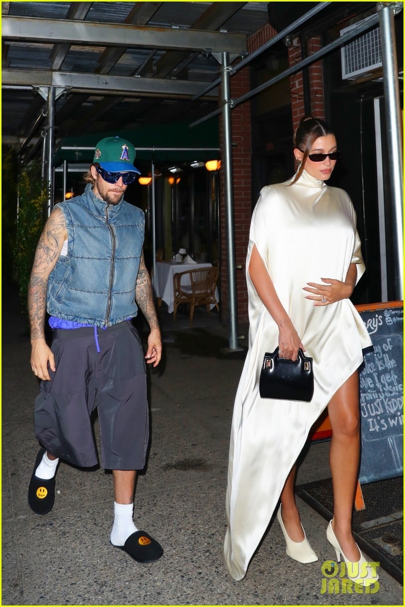 Hailey Bieber Takes Her Pregnancy Style From Day to Night During With ...