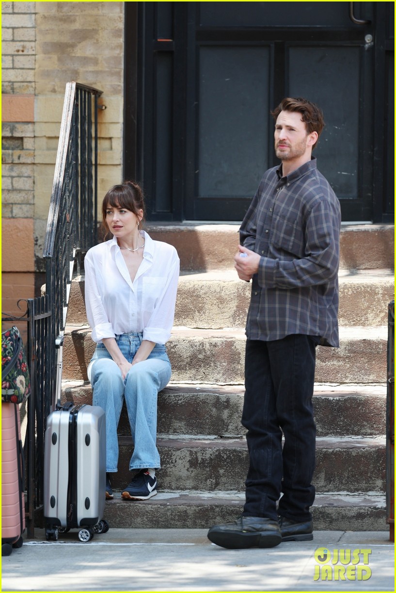 Dakota Johnson & Chris Evans Continue to Film 'Materialists' Together in New York City: Photo ...