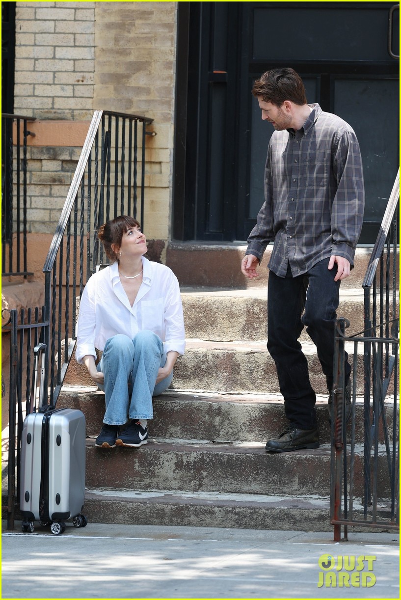 Dakota Johnson & Chris Evans Continue to Film 'Materialists' Together in New York City: Photo ...