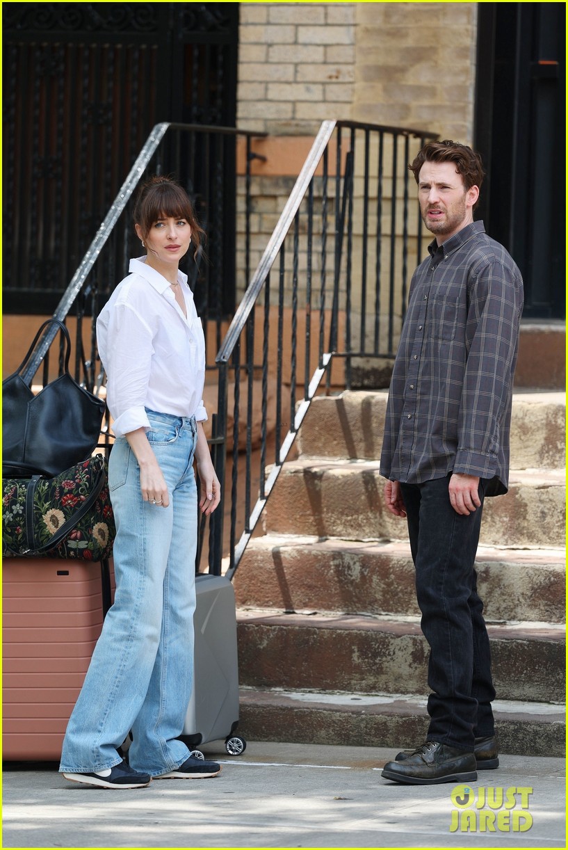Dakota Johnson & Chris Evans Continue to Film 'Materialists' Together in New York City: Photo ...