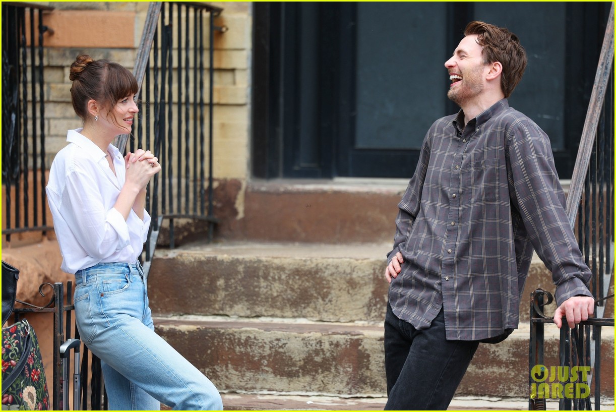 Dakota Johnson & Chris Evans Continue to Film 'Materialists' Together in New York City: Photo ...