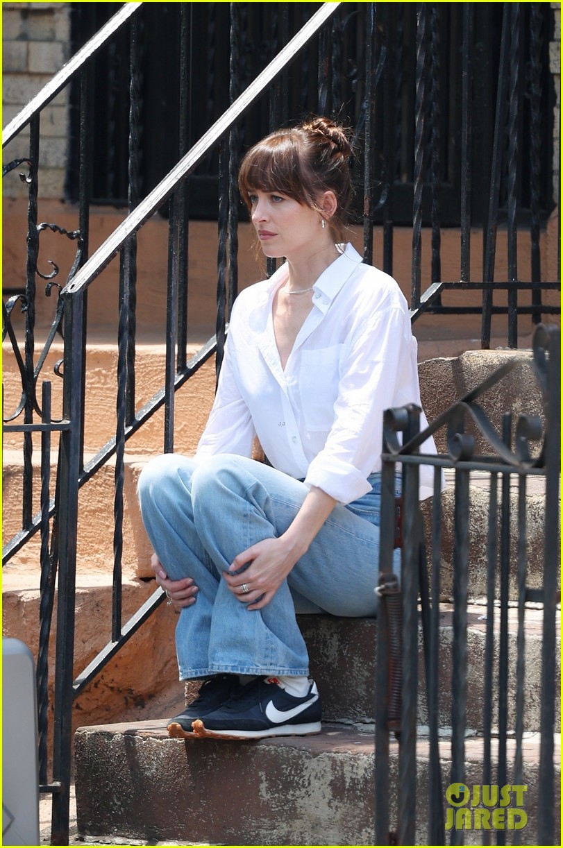 Dakota Johnson & Chris Evans Continue to Film 'Materialists' Together in New York City: Photo ...