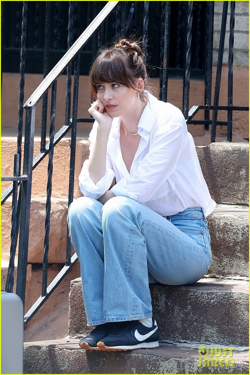 Dakota Johnson & Chris Evans Continue to Film 'Materialists' Together in New York City: Photo ...