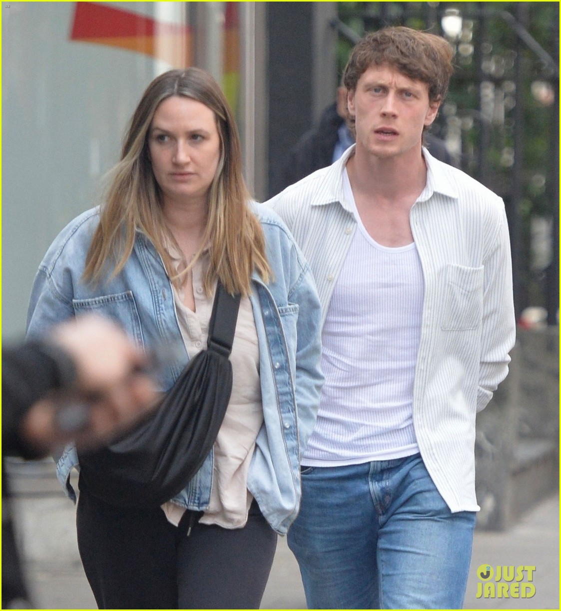 George MacKay Enjoys Rare Day Out with Wife Doone Forsyth in London ...