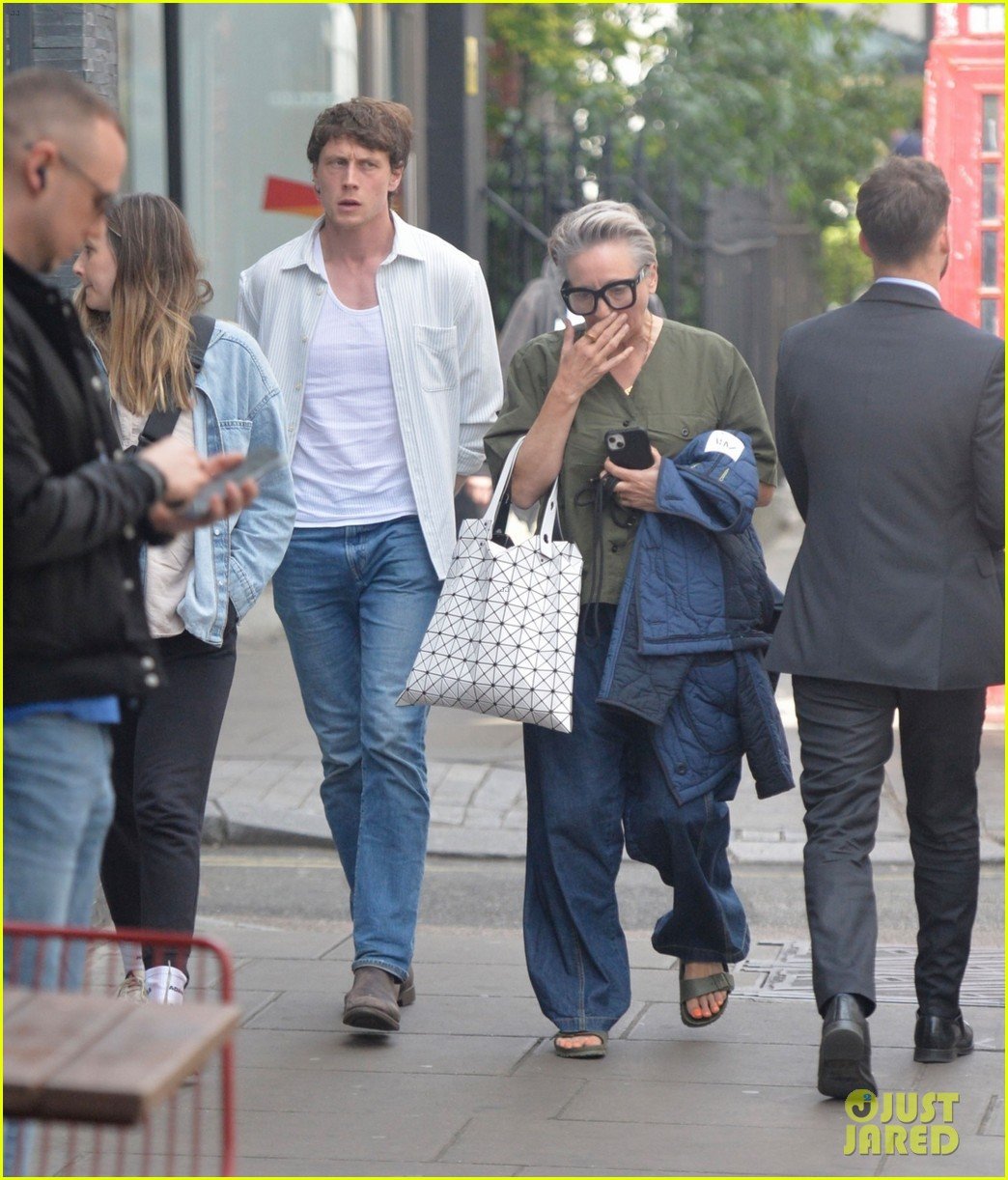 George MacKay Enjoys Rare Day Out with Wife Doone Forsyth in London ...